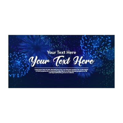 Firework Banner Template - 4