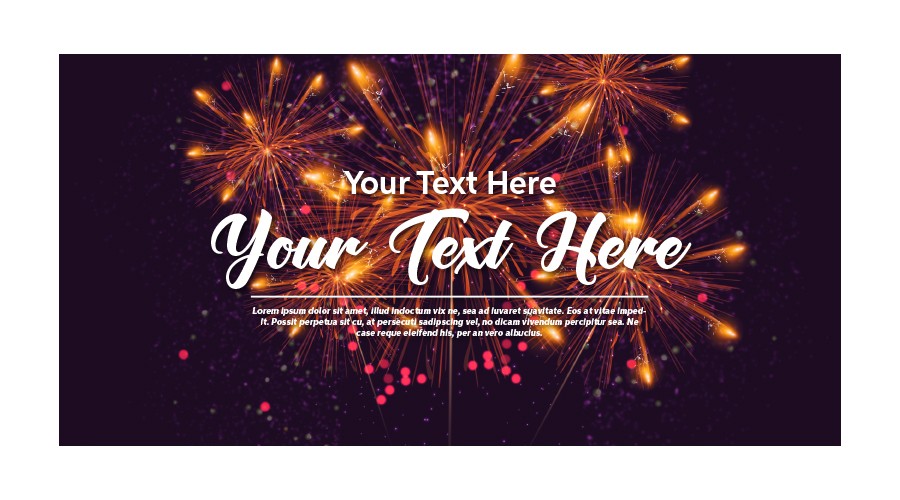 Firework Banner Template 1