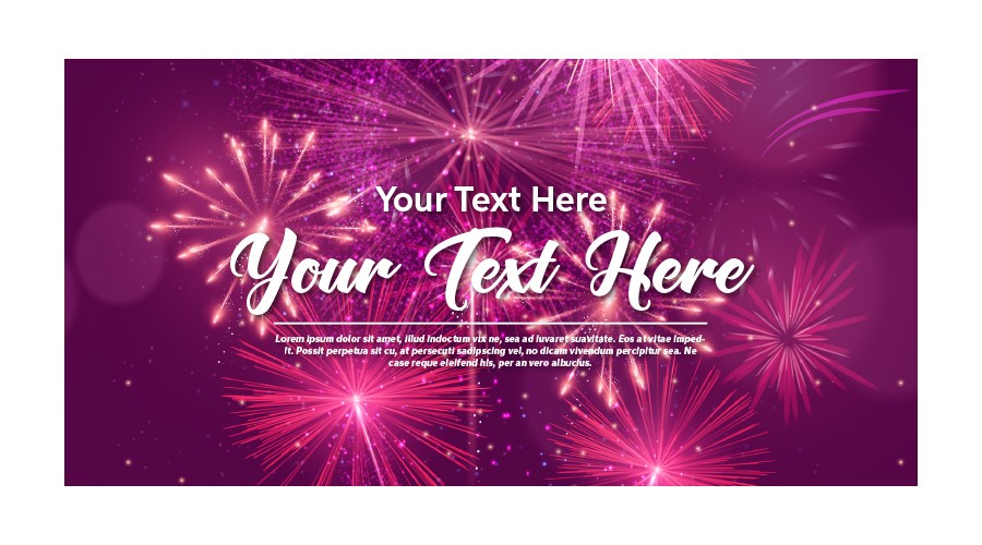 Firework Banner Template - 2